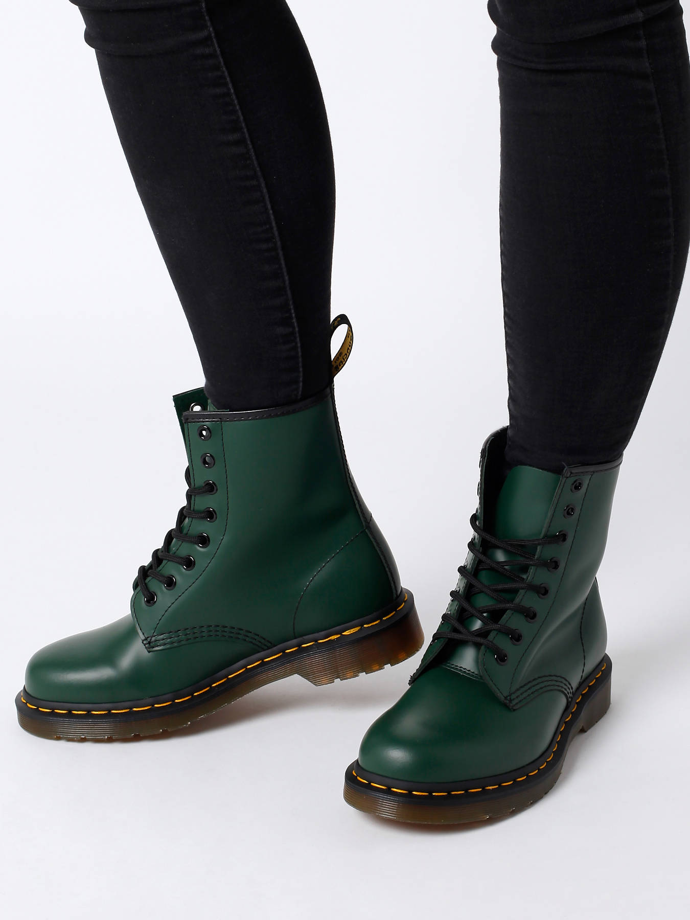 Enkellaarsjes/bottines Dr Martens Unisex 1460 Green Smooth op edisac.be